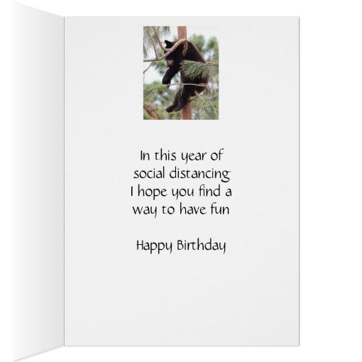 Fun Birthday Social Distancing Covid19 Bear Animal | Zazzle