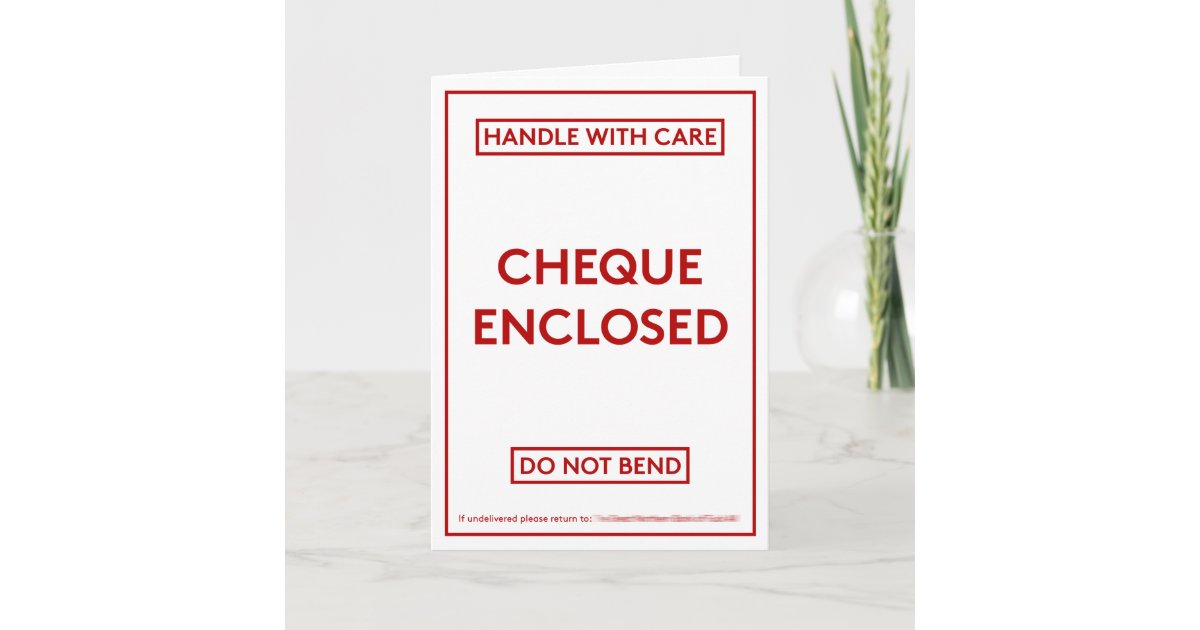 Fun blank cheque birthday card | Zazzle.com