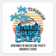 Fun Blue NO BOOZE CRUISE CREW Destination Square Sticker | Zazzle