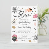 Fun Boo! Spooktacular Halloween Birthday Party Invitation | Zazzle
