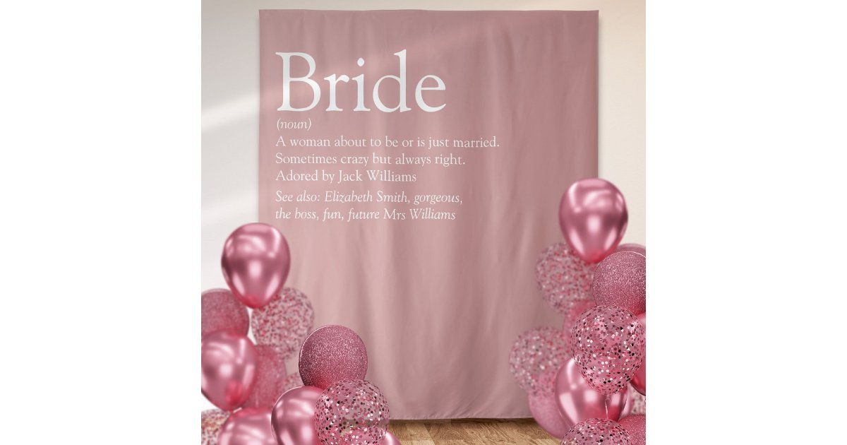 Fun Bride Definition Bridal Shower Photo Tapestry | Zazzle