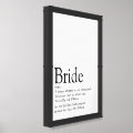 Fun Bride Definition Bridal Shower Sign | Zazzle