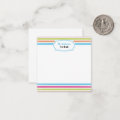 Fun Candy Stripe Teacher Note Card | Zazzle