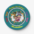 Fun Cartoon Superhero Comic Book Colorful Birthday Paper Plates | Zazzle