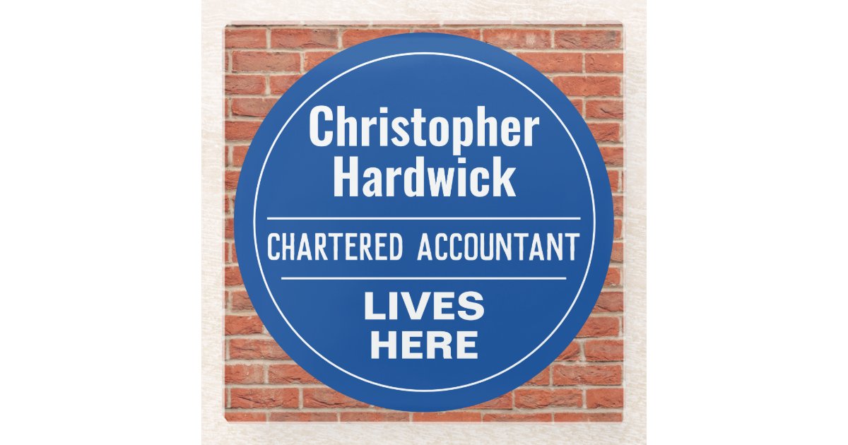 Fun Chartered Accountant Wall Plaque Style Glass Coaster | Zazzle