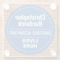 Fun Chartered Accountant Wall Plaque Style Glass Coaster | Zazzle