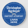 Fun Chartered Accountant Wall Plaque Style Large Clock | Zazzle