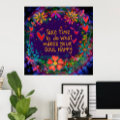 Fun Cheerful Happy Soul Quote Inspirivity Poster | Zazzle