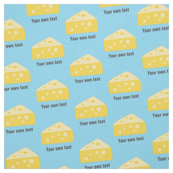 Yellow Cheese Pattern Fabric | Zazzle