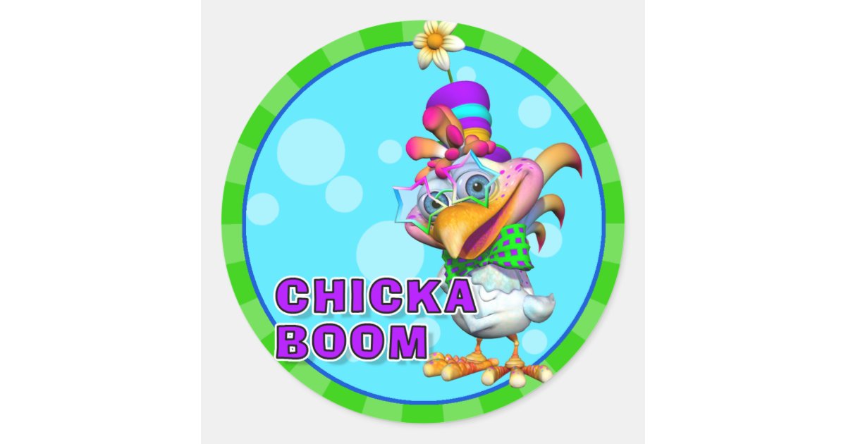 Fun Chickaboom Stickers | Zazzle