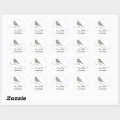 Fun Chickadee Cute little Bird Tracks Classic Round Sticker | Zazzle