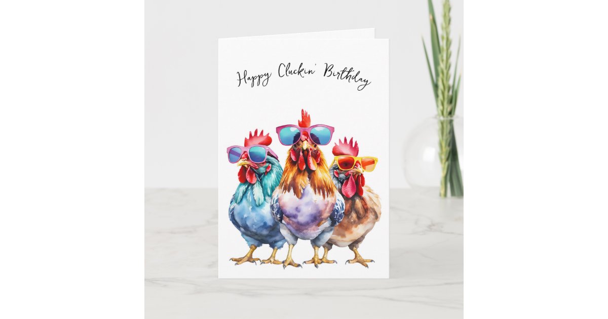 Fun Chickens Birthday Humor Card | Zazzle