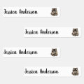 Fun Children Cute Raccoon animal Custom Name Kids' Labels | Zazzle