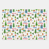 Fun Christmas Cartoon Images Wrapping Paper Sheets | Zazzle