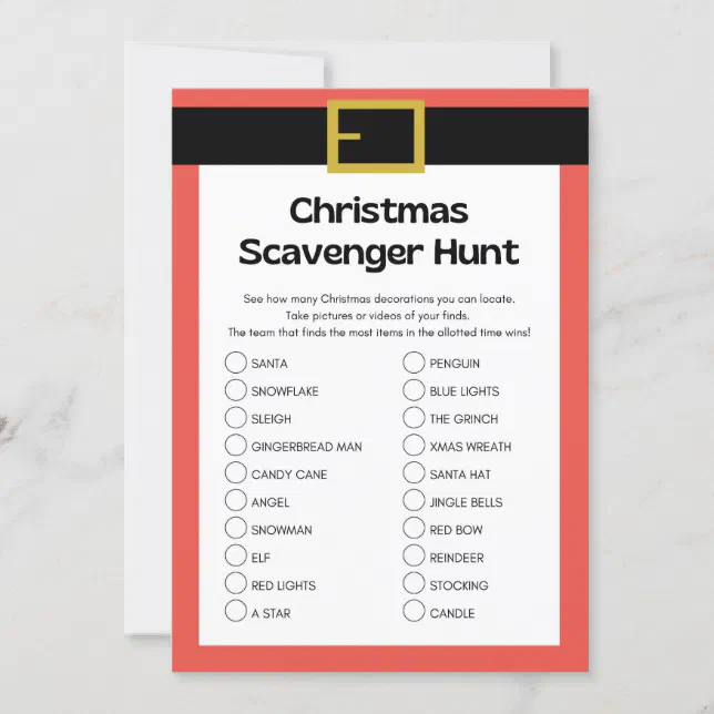 Fun Christmas Game - Not Editable - Invitation | Zazzle