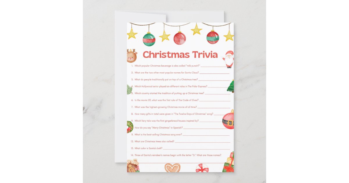 Fun Christmas Game - Not Editable - Invitation | Zazzle