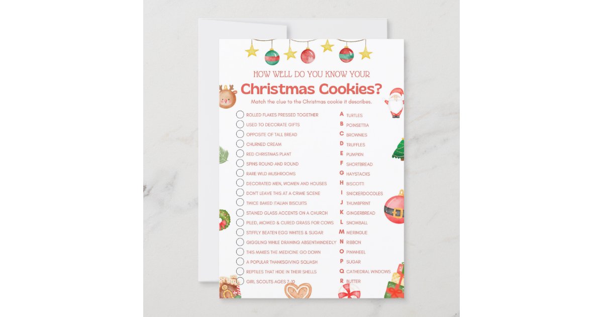 Fun Christmas Game - Not Editable - Invitation | Zazzle