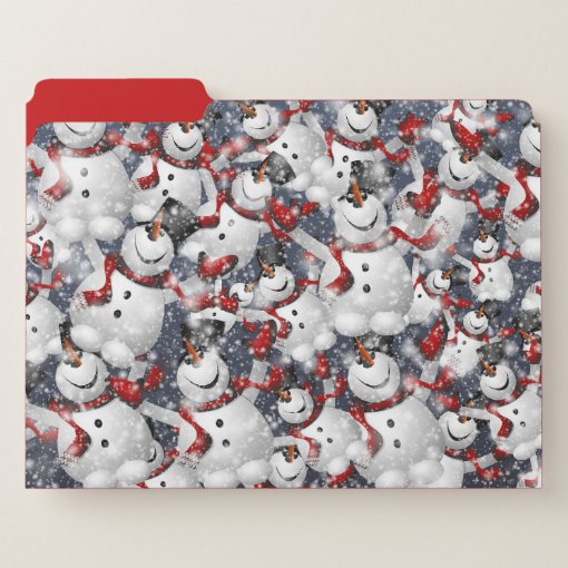Fun Christmas Holiday Snowman Snowflake Organizer File Folder | Zazzle