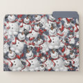 Fun Christmas Holiday Snowman Snowflake Organizer File Folder | Zazzle