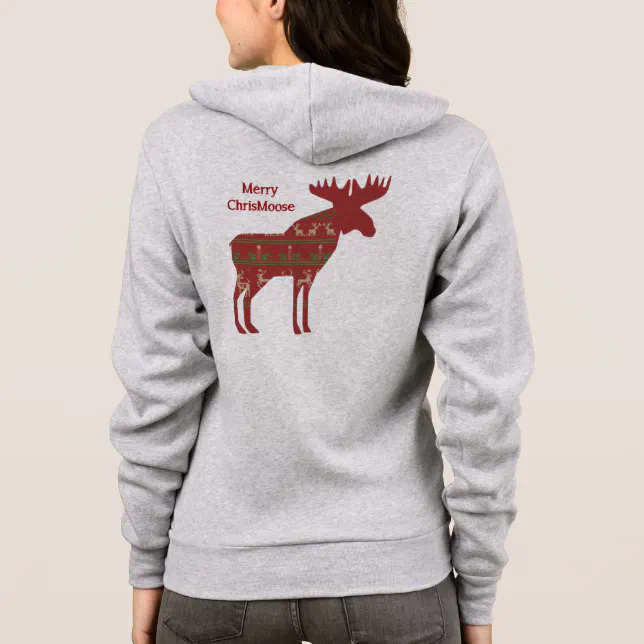 Fun Christmas Moose in Sweater Design Chrismoose h | Zazzle
