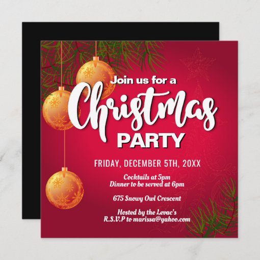 Fun Christmas Party Invitation | Zazzle