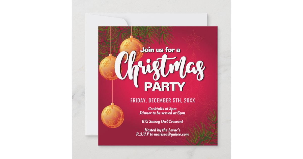 Fun Christmas Party Invitation | Zazzle