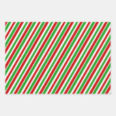 Fun Christmas-Themed Colours Stripes Pattern Wrapping Paper Sheets | Zazzle