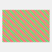 Fun Christmas-Themed Colours Stripes Pattern Wrapping Paper Sheets | Zazzle