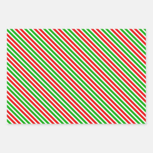 Fun Christmas-Themed Colours Stripes Pattern Wrapping Paper Sheets | Zazzle