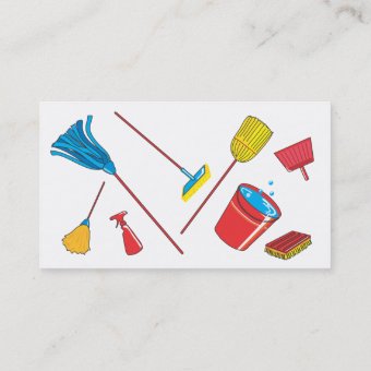 Fun Cleaning Service business cards | Zazzle