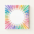 Fun Colored Pencils & Stars Teacher's Notes Notebook | Zazzle