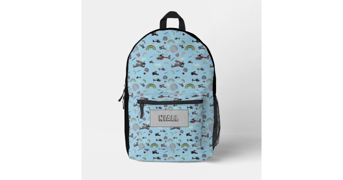 Fun Colorful Aviation Personalized Printed Backpack | Zazzle