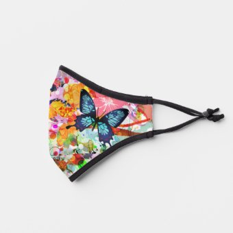 Fun Colorful Butterflies Cute Modern Premium Face Premium Face Mask ...
