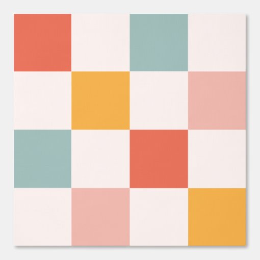 Fun Colorful Checkerboard Pattern Wallpaper | Zazzle
