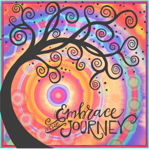 Fun Colorful Embrace the Journey Tree Sticker | Zazzle
