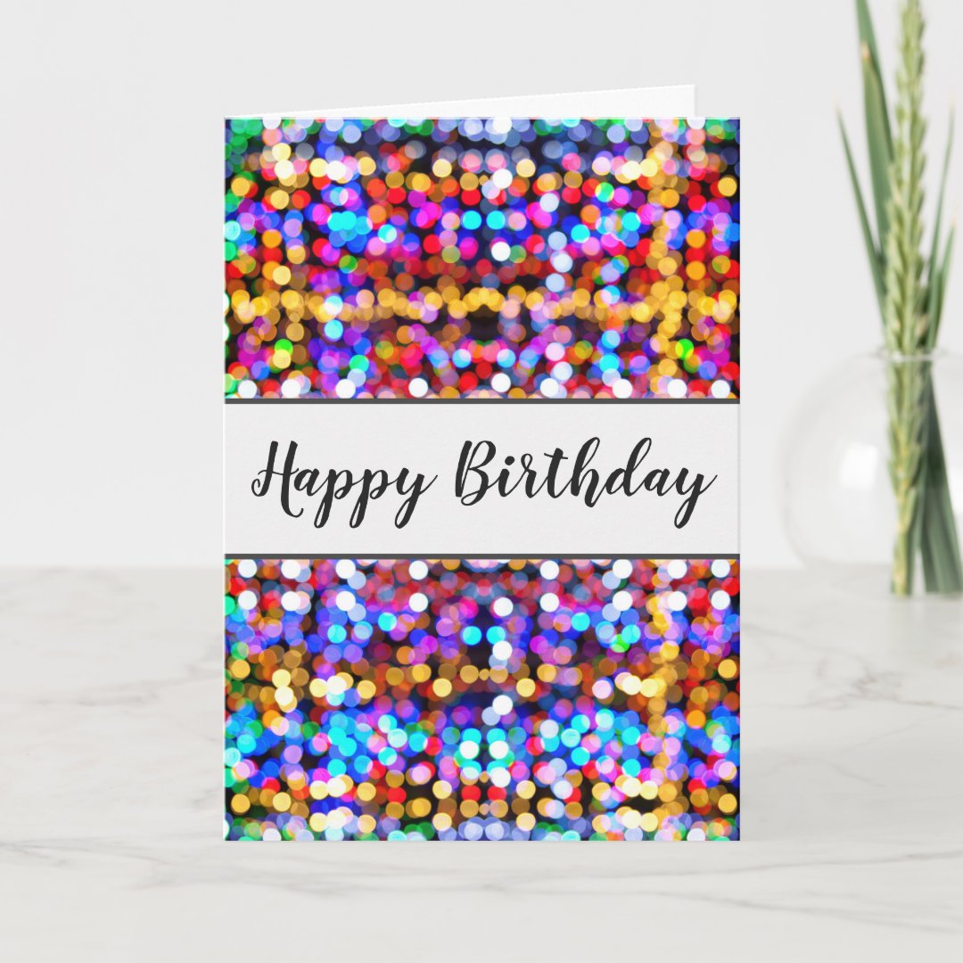 Fun Colorful Modern Birthday Card | Zazzle