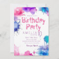 Fun Colorful Modern Kids Birthday Party Invitation | Zazzle