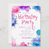 Fun Colorful Modern Kids Birthday Party Invitation | Zazzle