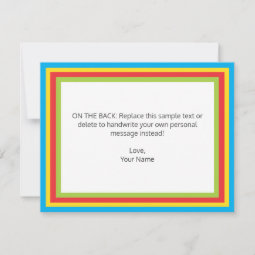 Fun Colorful Modern Thank You Card | Zazzle