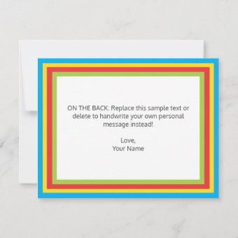 Fun Colorful Modern Thank You Card | Zazzle