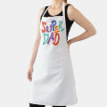 Fun Colorful Super Dad Word Art Quote Apron | Zazzle