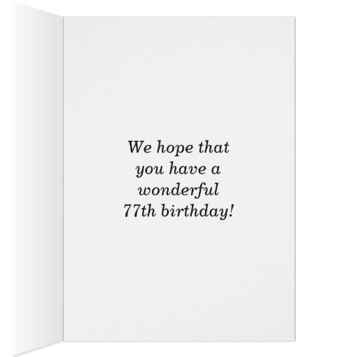 Fun, Colorful, Whimsical 77th Birthday Card | Zazzle
