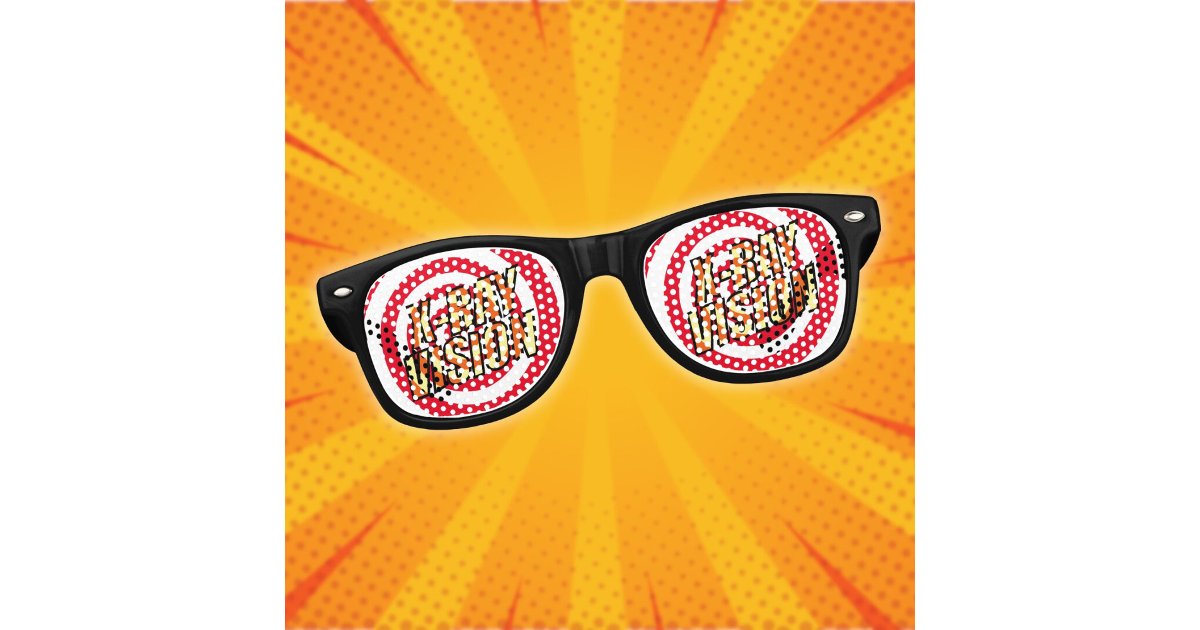 Fun Comic Book X-RAY VISION Retro Sunglasses | Zazzle