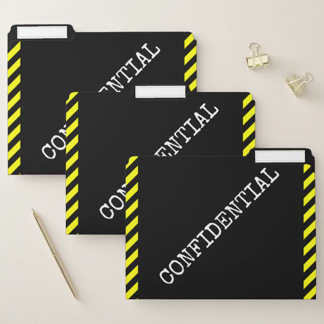 Fun "CONFIDENTIAL" File Folder Set | Zazzle