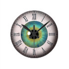 Blue Eye Iris Eyeball Large Custom Round Clock | Zazzle.com