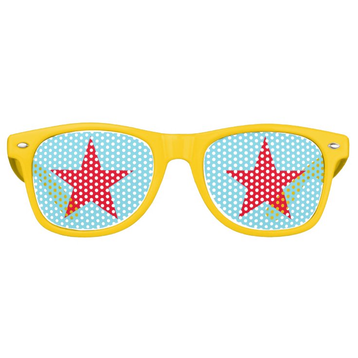 Fun Cool Star Custom Birthday Party Swag Shades | Zazzle