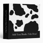 Cow Print Pattern Binder | Zazzle.com