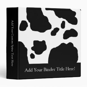 Personalize Your Own Cow Binder - Stay Organized Today! | Zazzle