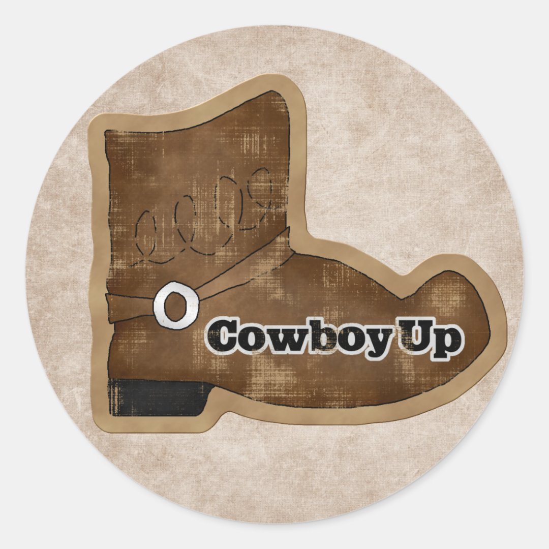 Fun Cowboy Boot Sticker | Zazzle