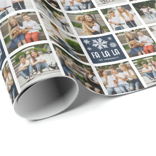Create Your Own Custom Photo Grid Wrapping Paper | Zazzle